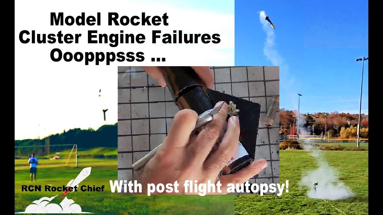 Model Rocket Cluster Engine Failures ... Ooopppsss - YouTube