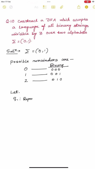 Design a DFA which accepts a language of all binary strings divisible by 3 #dfa #toc #engineer # ...