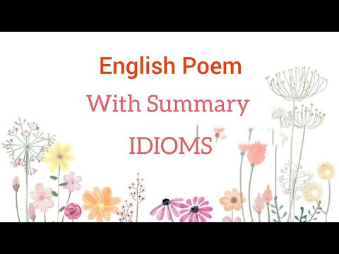 IDIOMS Poem|IDIOMS meaning #englishpoem #idioms - YouTube