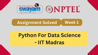 Python For Data Science Week 1 Nptel Answers My Swayam Nptel Nptel2024 Myswayam My Swayam Mp3 ...