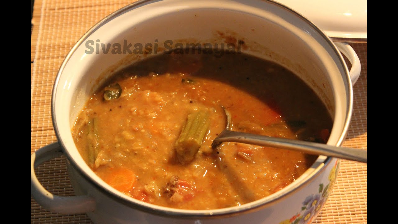 Sambhar(சாம்பார்)Sivakasi Samayal/Recipe - 7 - YouTube