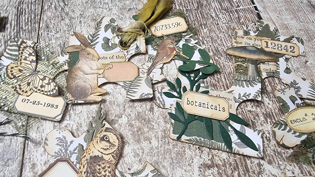 Jigsaw Cluster Embellishments - Let's Make a Big Journal - From Start ...