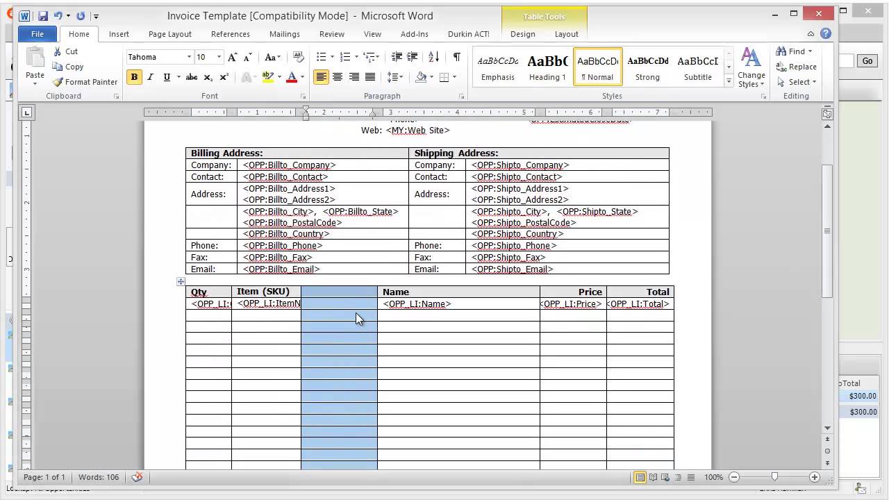 Impact v5 Invoice Quote Templates - YouTube