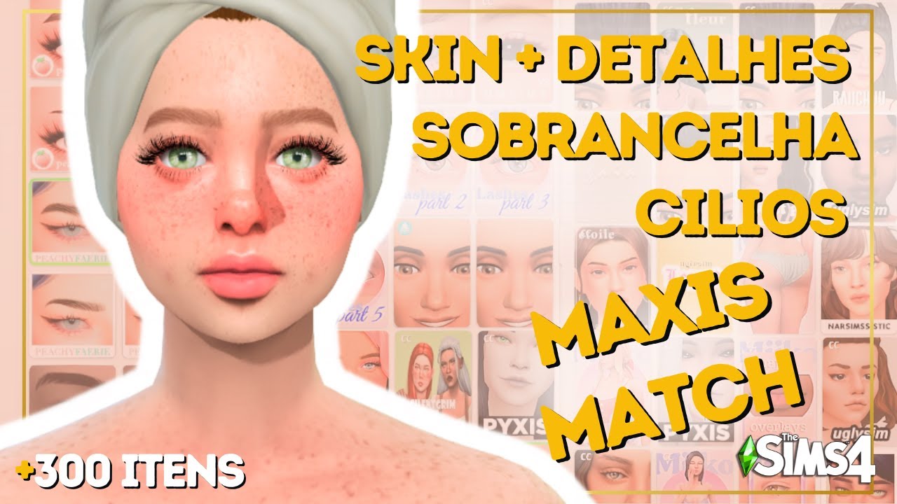 PACK SKIN + DETALHES DE PELE, SOBRANCELHA E CILIOS (CC FOLDER) Conteúdo ...