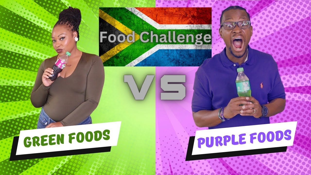 🇿🇦South African FOOD Challenge l Green vs. Purple Foods l # ...