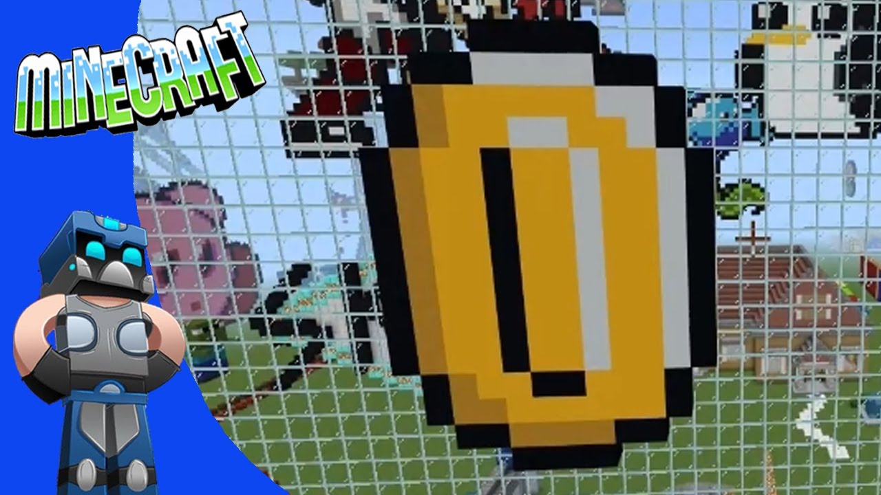 Minecraft: Como hacer Moneda Mario Pixel art Tutorial - YouTube