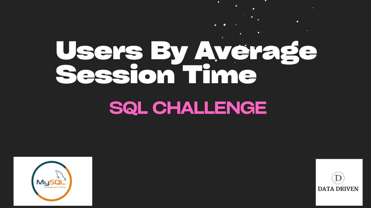 Sql Challenge Users By Average Session Time Youtube 8738