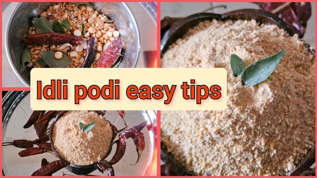 Idli podi easy tips | Idli podi recipe in Tamil | parupu podi | milagai ...