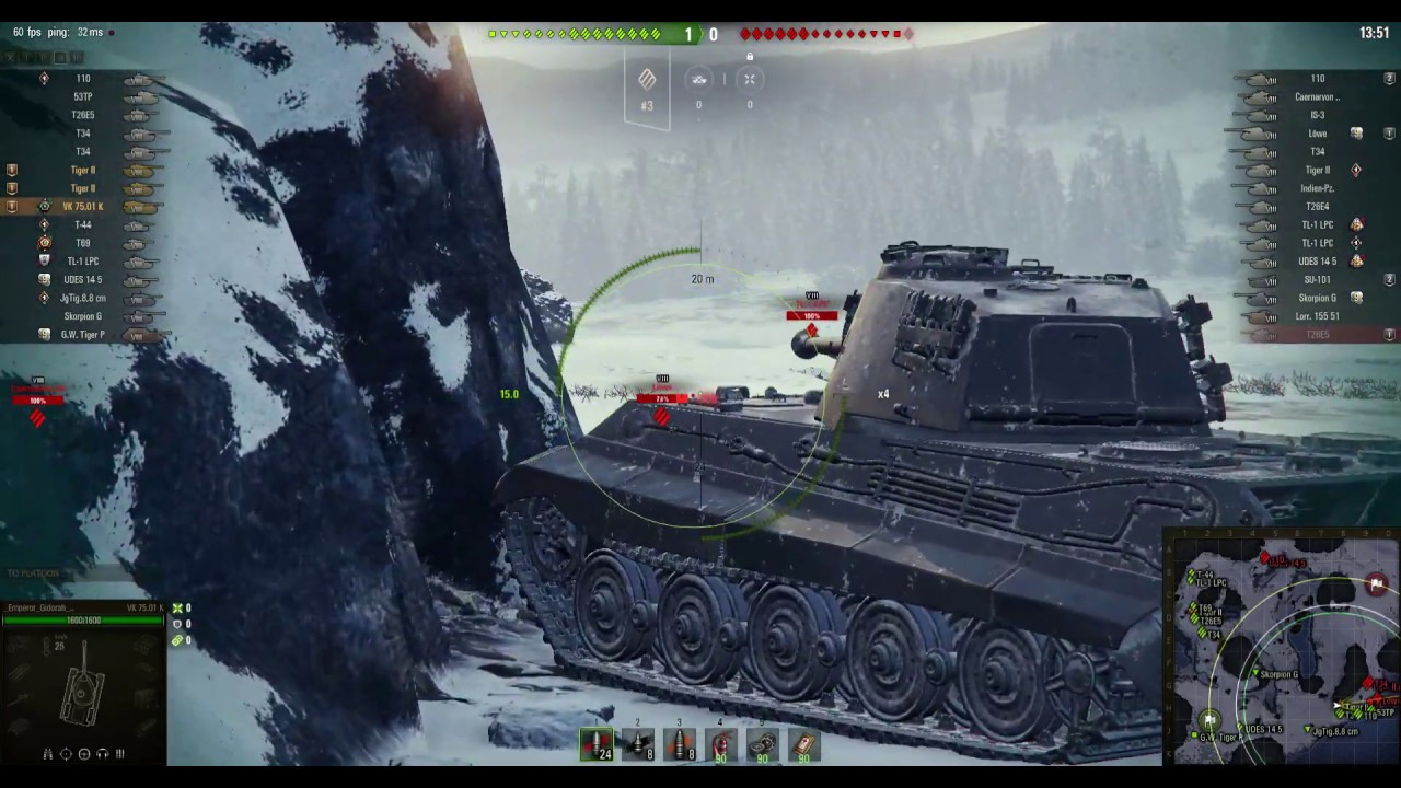 WoT VK.75.01K/Tiger II Mannerheim Line - YouTube
