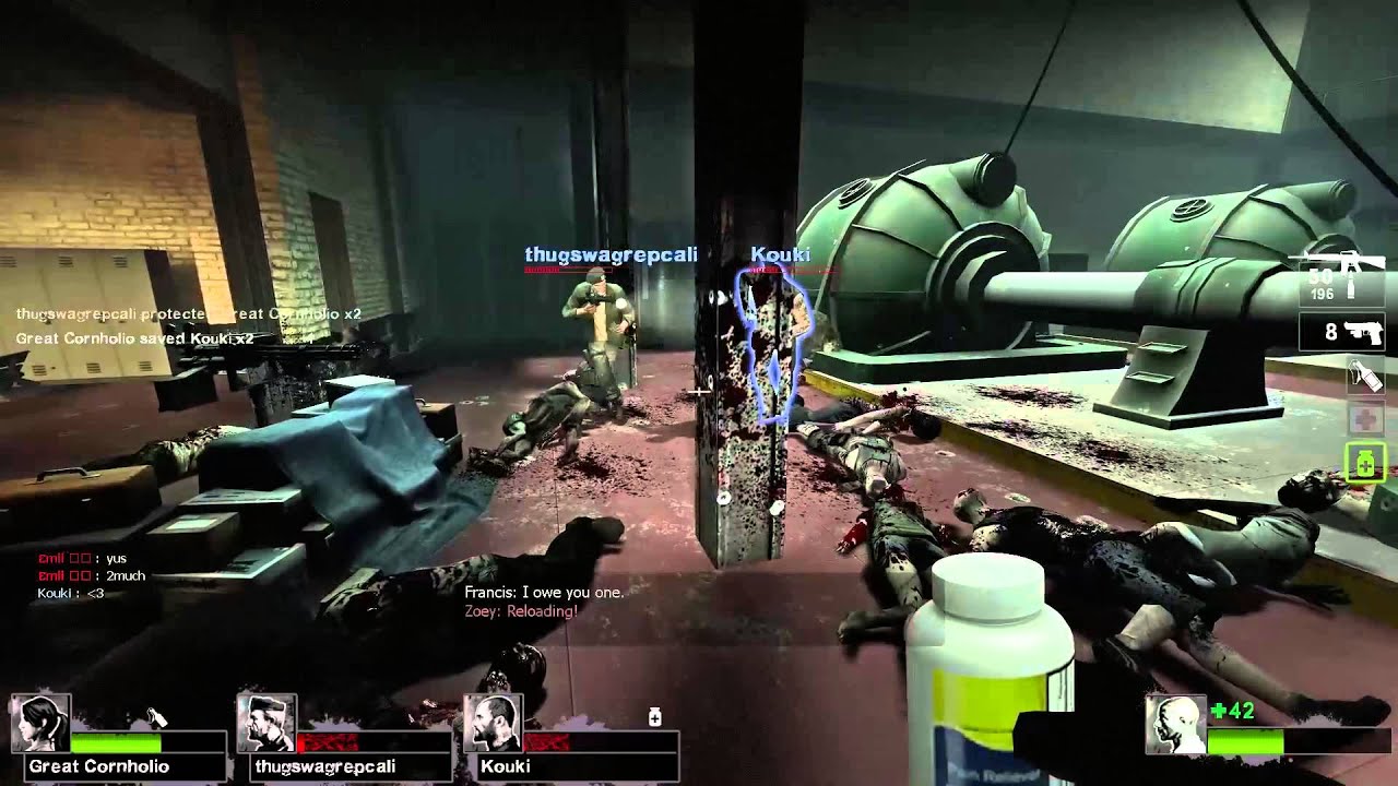 I in Team Gamers play Left 4 Dead 2: Rooftop Madness - YouTube