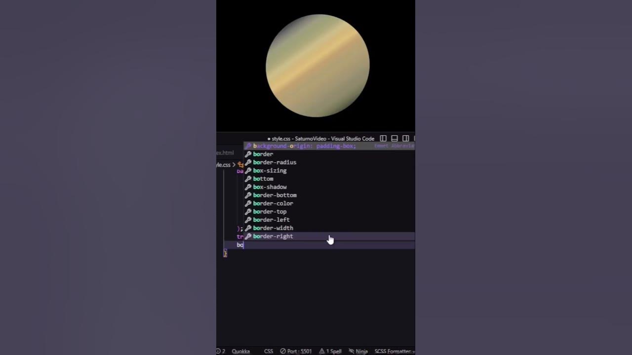 Desenhando Saturno Com Html E Css Puro Shorts Programação Html Css Developer Frontend Web