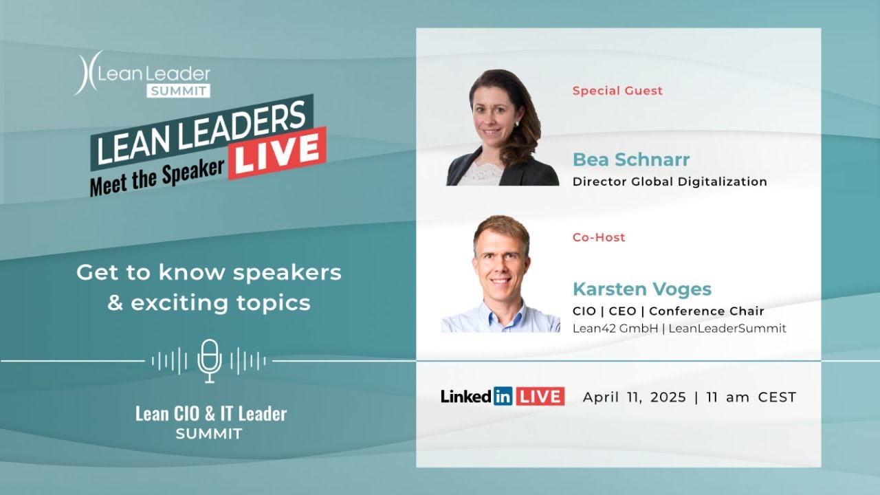 Lean Leaders Live: Meet the Speaker – Bea Schnarr - YouTube
