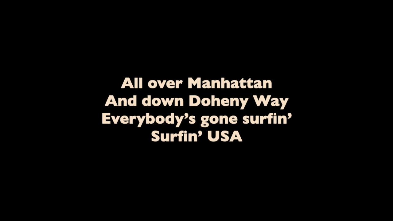 Surfin USA Lyrics Rock and Roll Forever Musical - YouTube