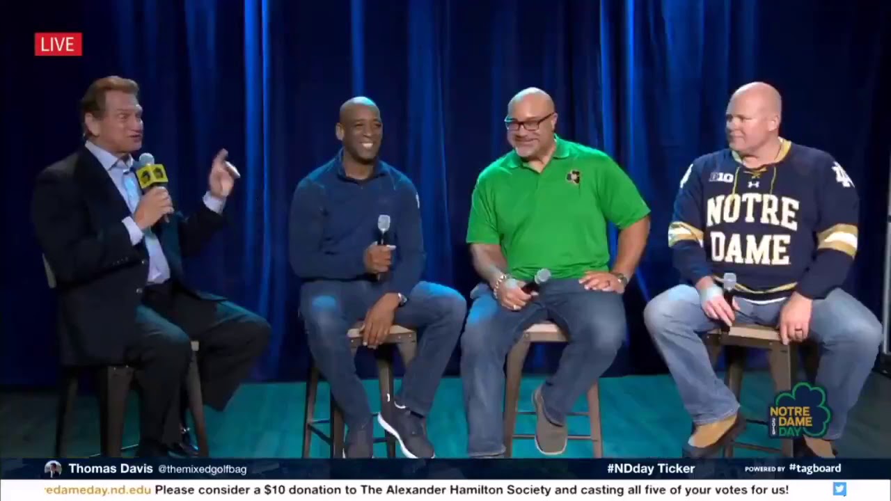 Notre Dame Day 2019 Interview w/Joe Theismann, Chris Zorich, Tony Rice ...