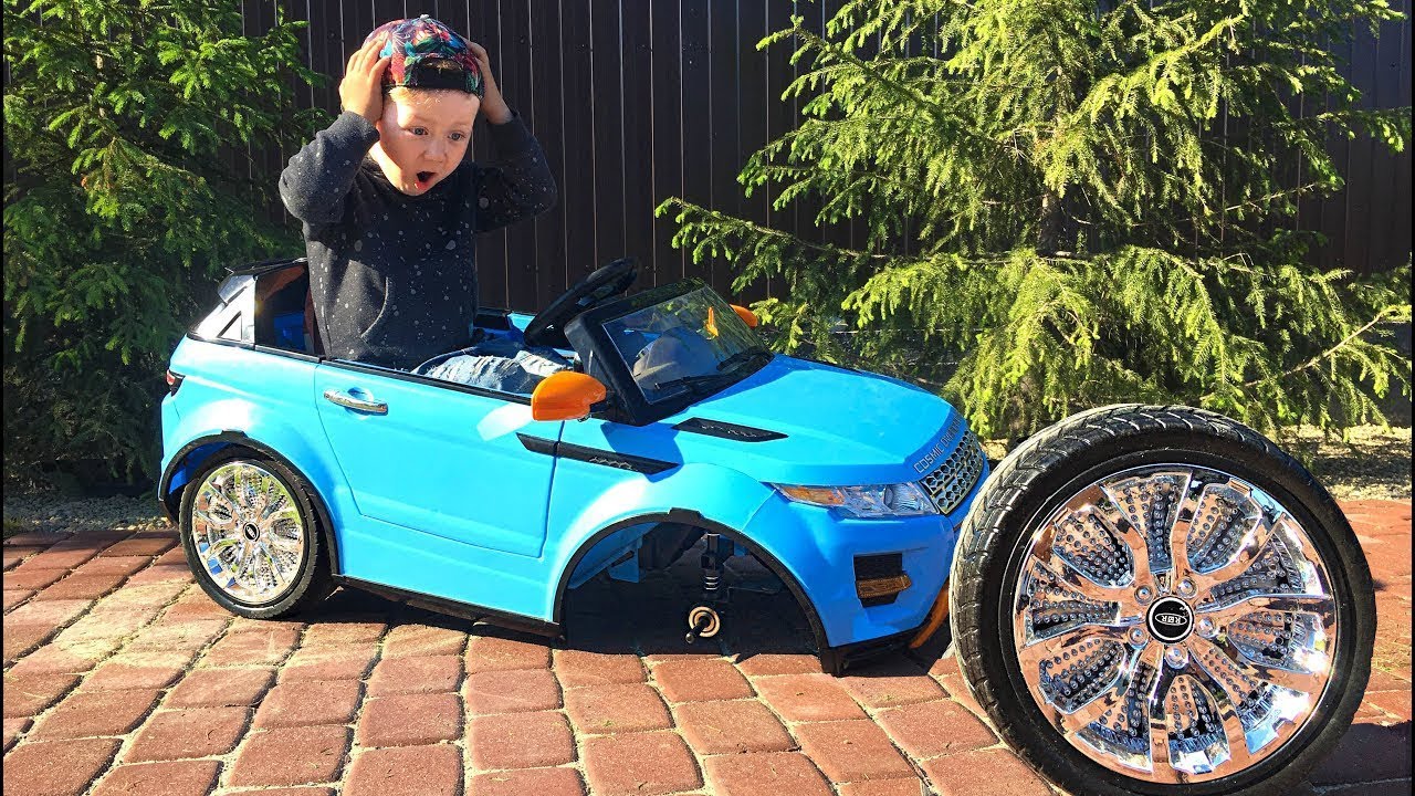 The wheel feel off on POWER Wheel Funny Baby Drive on Range Rover - YouTube