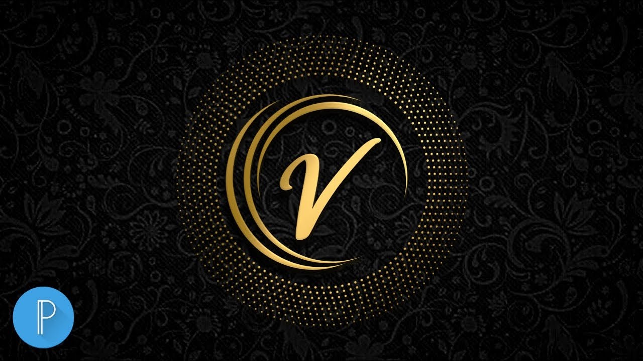 V Professional Logo Design || How To Make Logo Design in Pixellab - YouTube