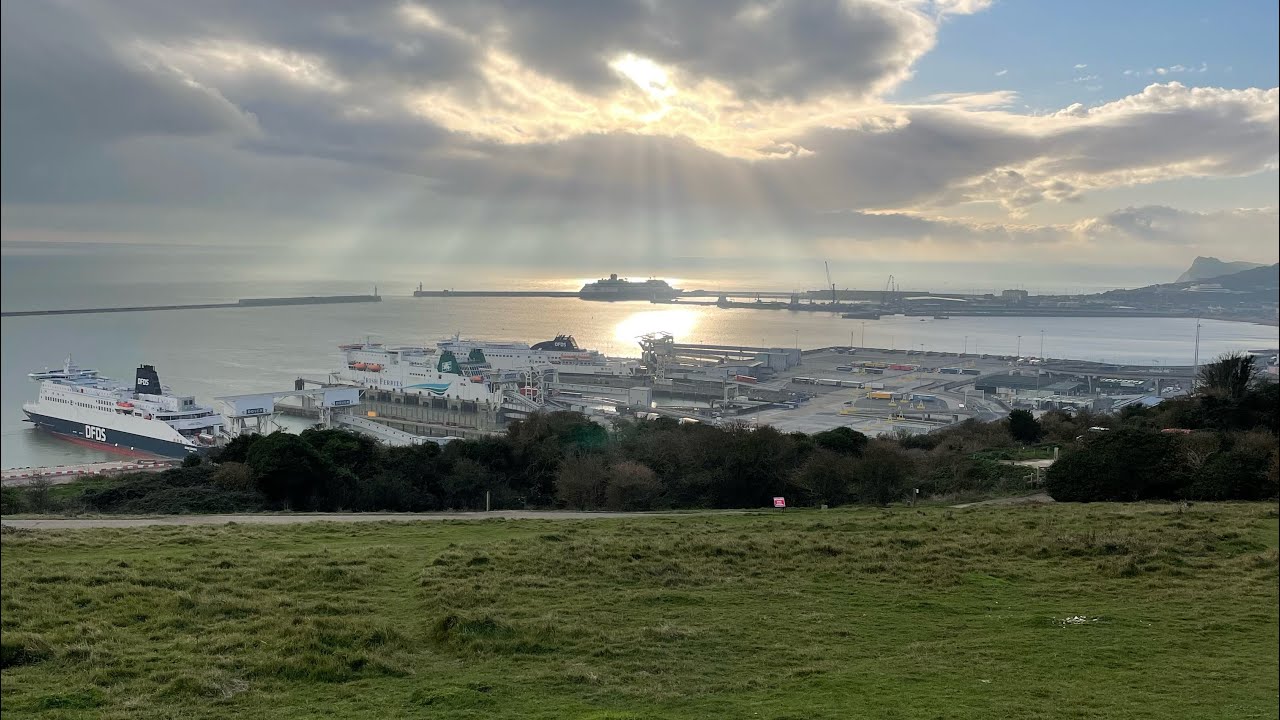 White cliffs of Dover, England from London by train - YouTube