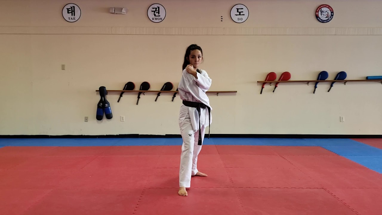 Poom belt Poomsae taeguek pal-jang (11 steps) - YouTube