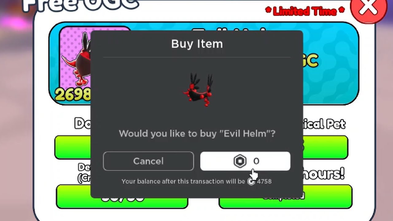 I SNIPED THE EVIL HELM (FREE ROBLOX UGC) - YouTube