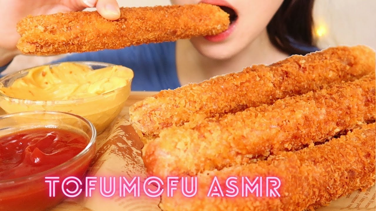 FRIED SAUSAGE with CHEESE SAUCE 【ASMR | Mukbang | Eating Sounds | 咀嚼音 ...