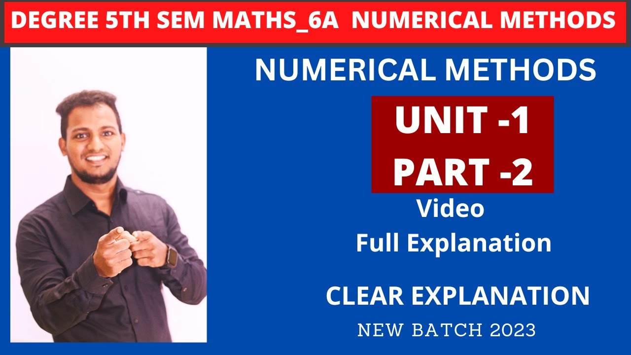 5th SEM 6A NUMERICAL METHODS UNIT 1 PART 2 #shorttricks4u #sem #2nd # ...
