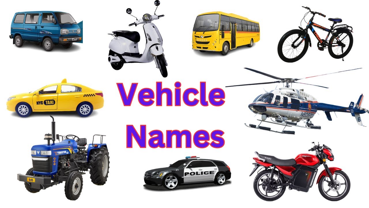 Vehicle Names | Types of Vehicles in English |Vehicles Vocabulary Words ...