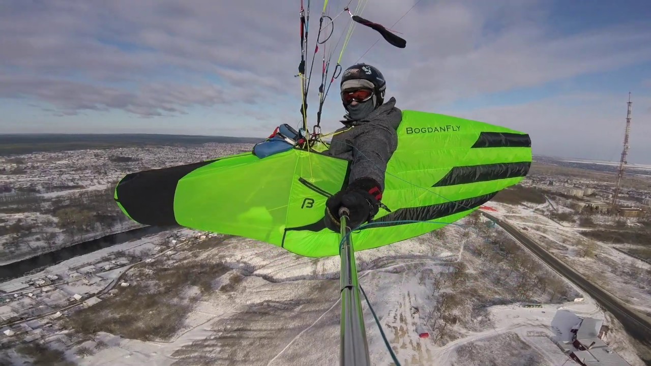 Winter home fly in NEW tail harness BogdanFLY! - YouTube