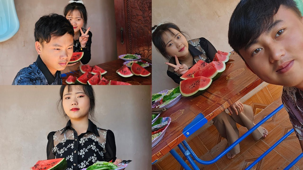 Paj ci los hau mij kaus lim thiab phua dib liab rau peb noj sib xeem ...