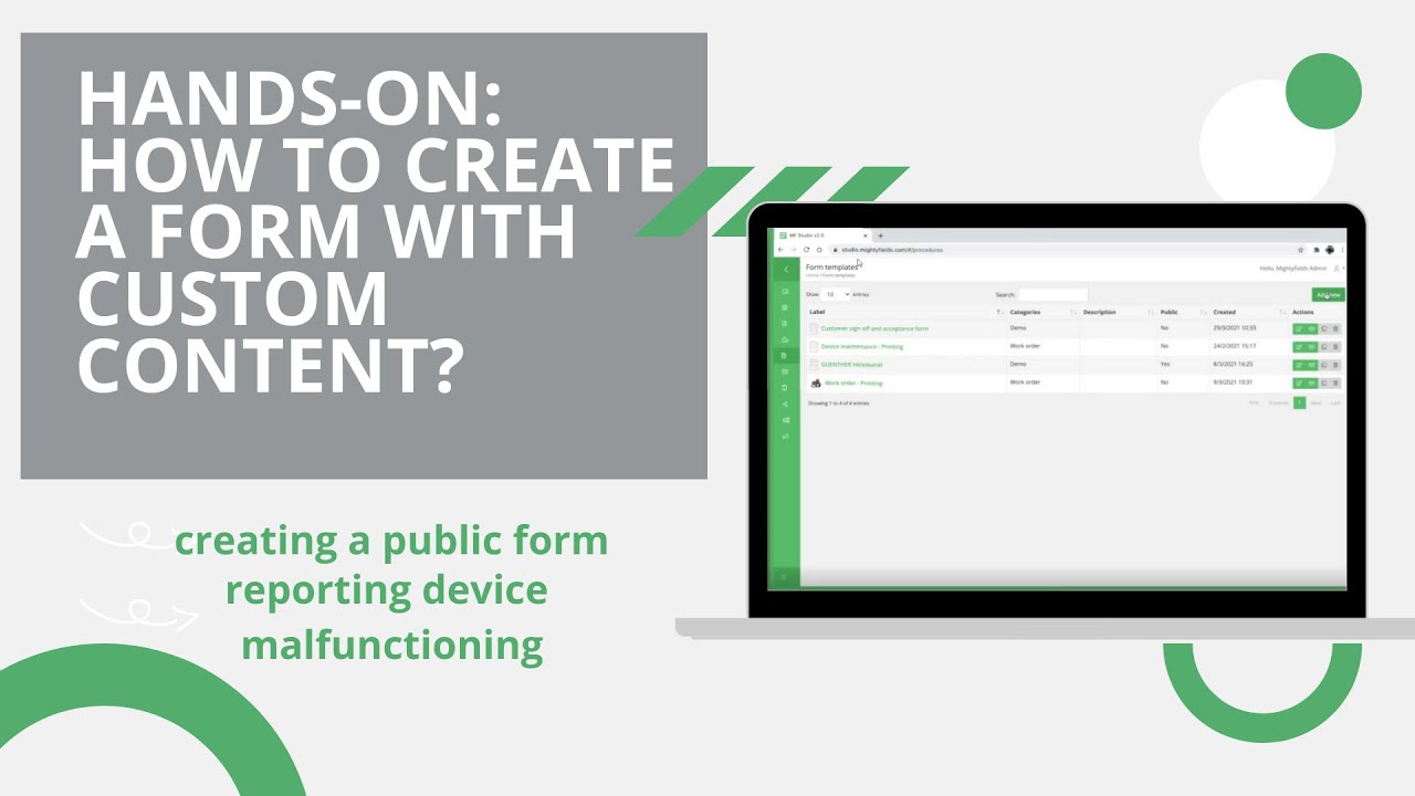 Hands-on: How to create a form with custom content? - YouTube