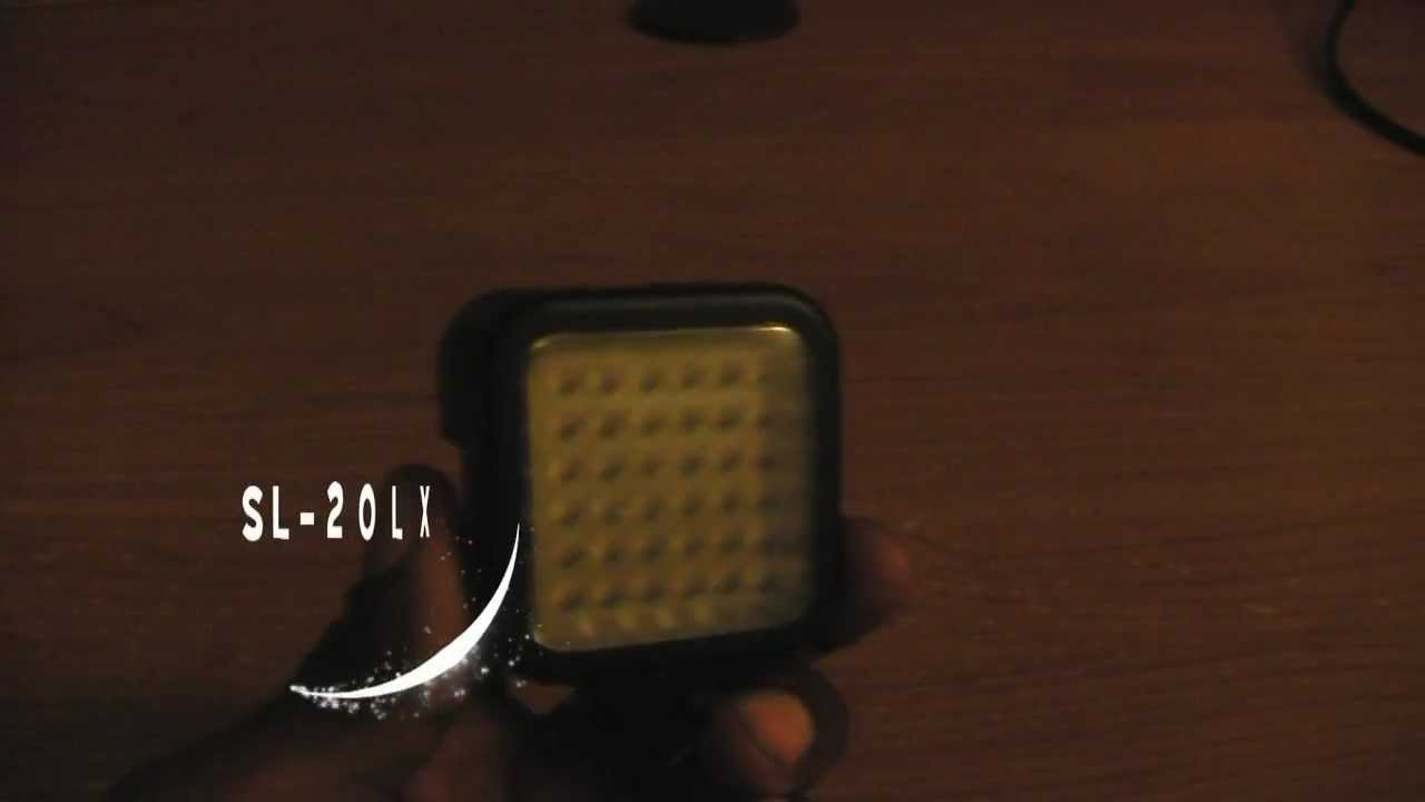 Sima Light SL-20LX Review camera LED(My first video) - YouTube
