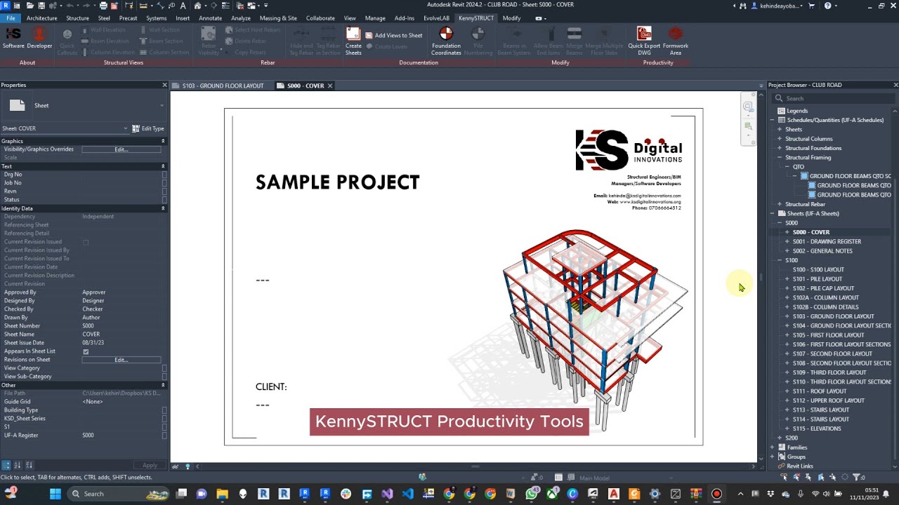 KennySTRUCT - Quick Export Revit Sheets to CAD Files (DWG) - YouTube