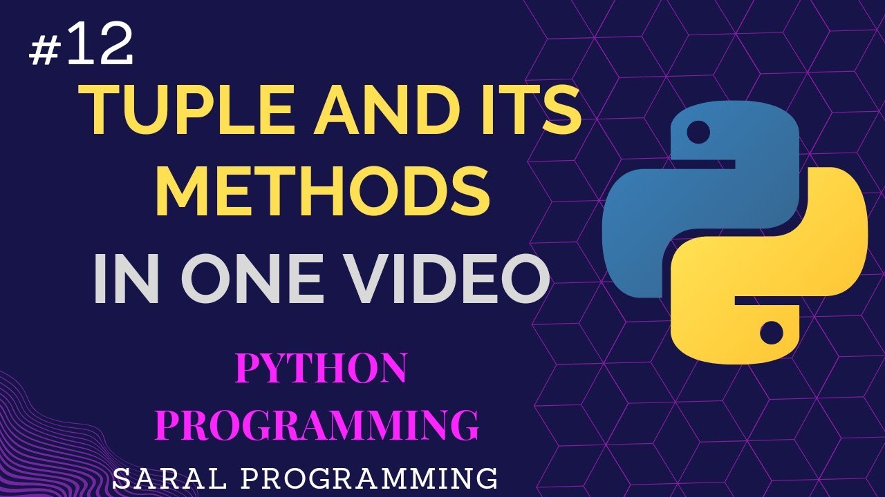 Tuple And Its Method In Pythonpython Tuplesaral Programming 8919