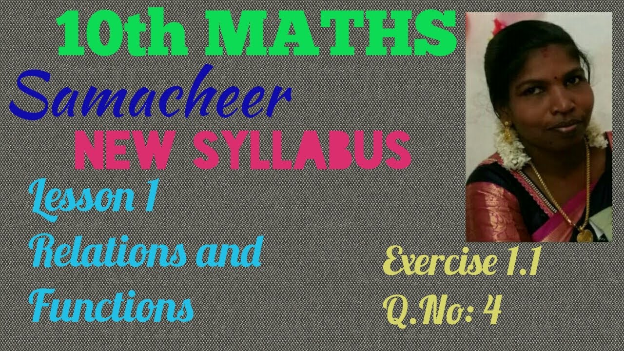 Tn Maths Samacheer Class 10 Lesson 1 Relations And Functions Exercise tn-maths-samacheer-class-10-lesson-1-relations-and-functions-exercise