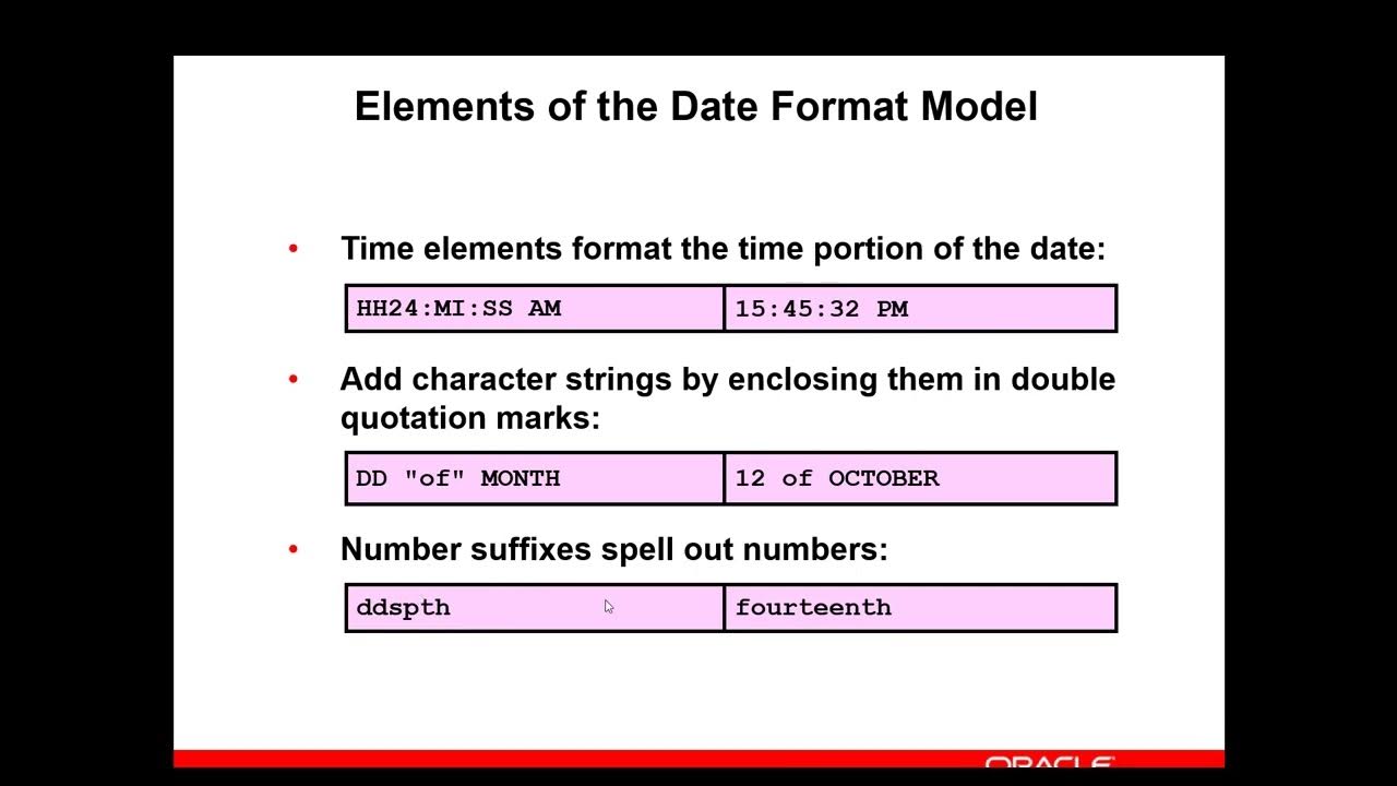 DBMS - Section 4 Part 2 (Conversion Functions) - YouTube