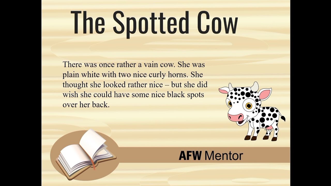 Improve Your English👍| English Short Story | The spotted Cow| Level 0 ...