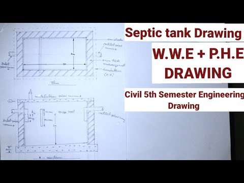 Septic Tank Drawing. || Civil 5th Semester. ||Waste Water And ...