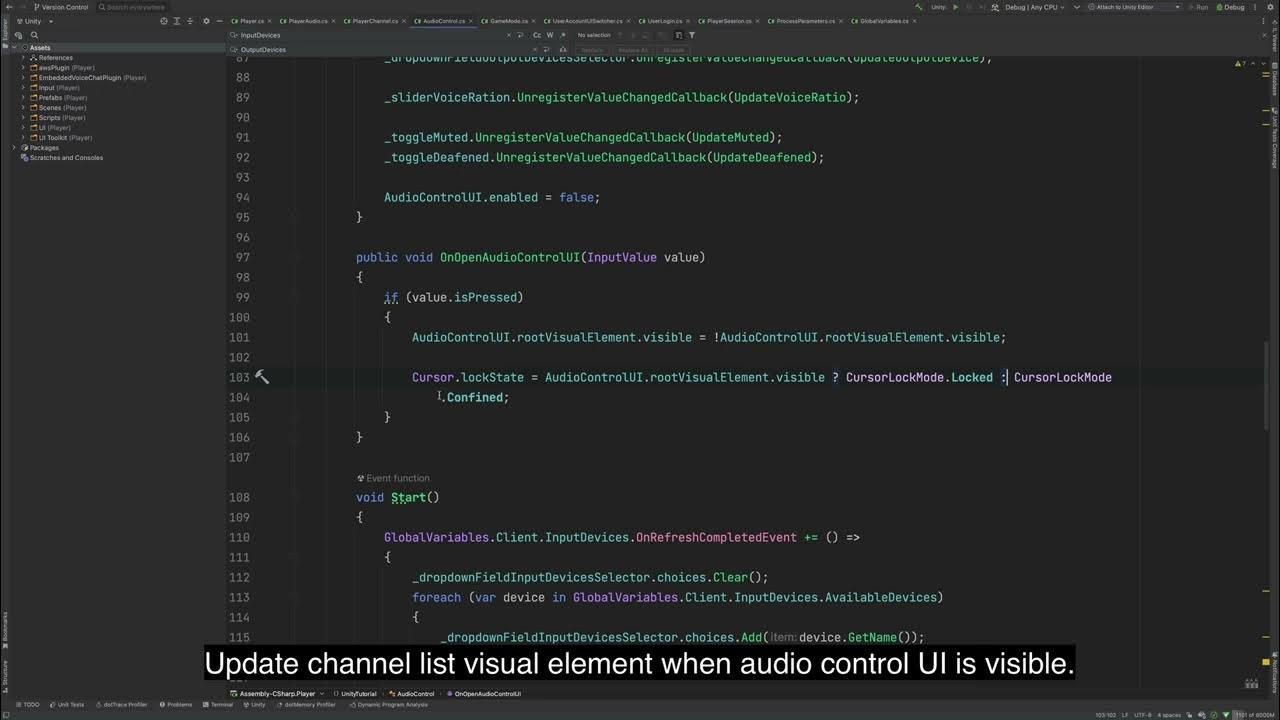 Register / unregister value change event for UI elements and channel audio - YouTube