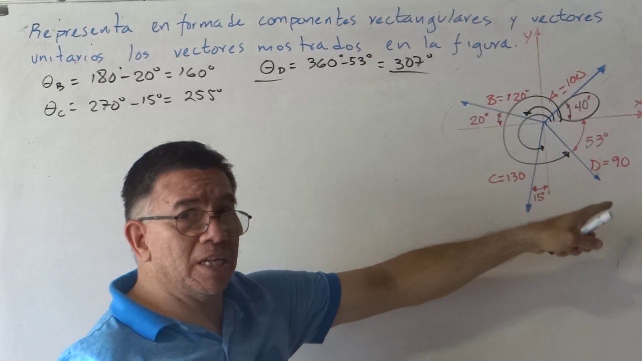 COMPONENTES DE UN VECTOR EN 2D EJ4 - YouTube