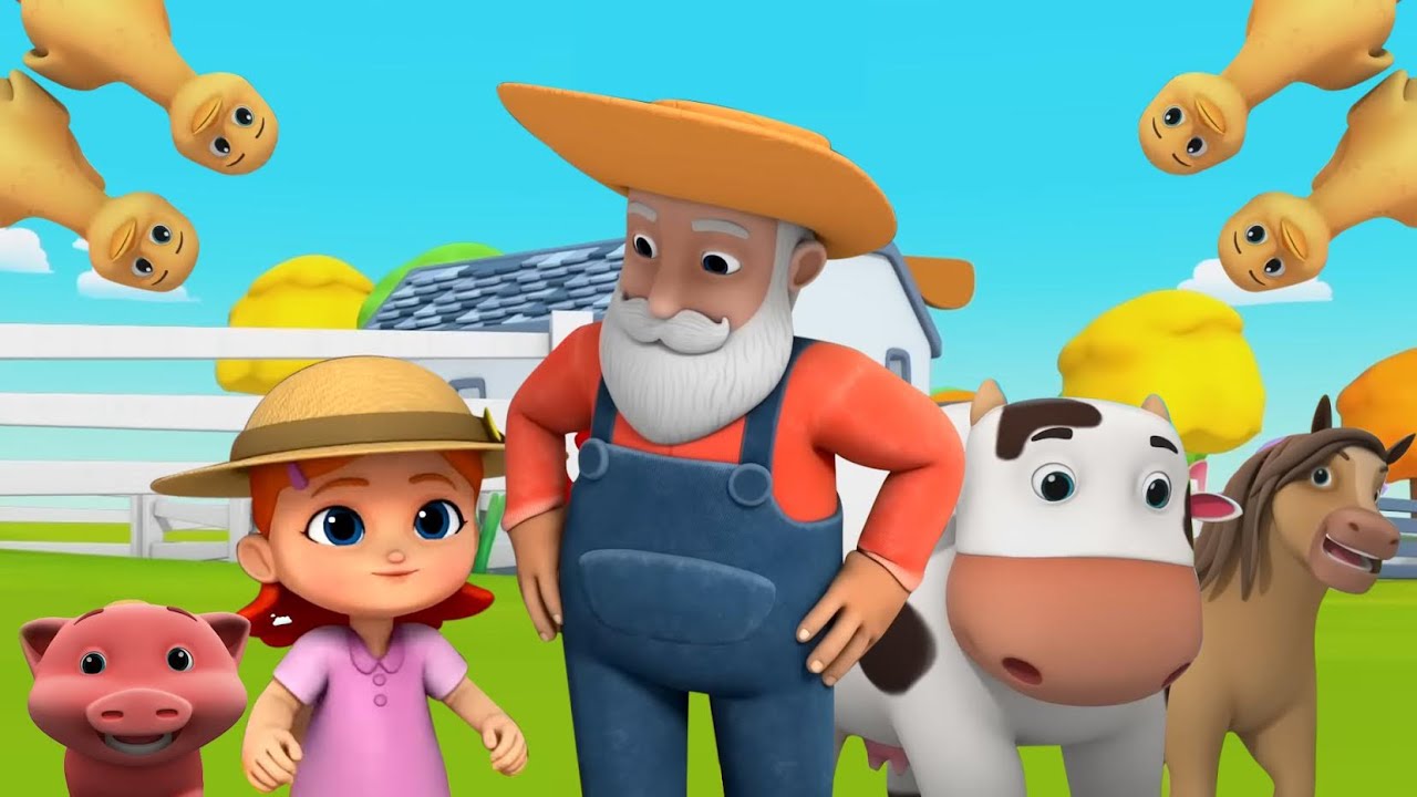 Old Macdonald Had A Farm, Animal Cartoon and Kids Rhymes - YouTube