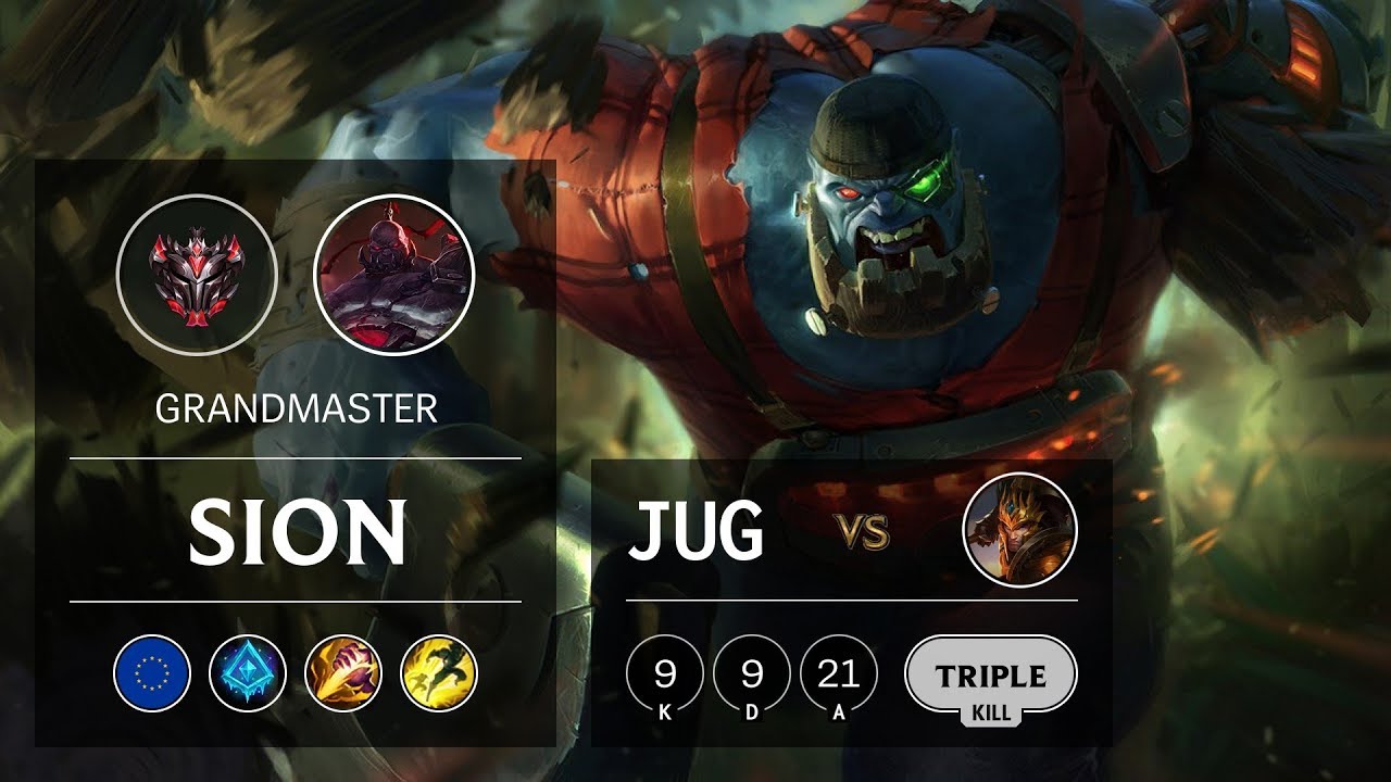 Sion Jungle vs Jarvan IV - EUW Grandmaster Patch 10.1 - YouTube