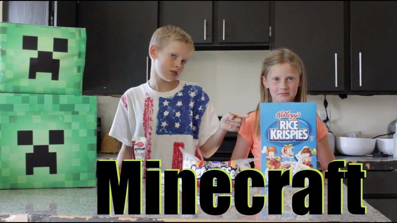 Minecraft Rice Krispie Treats (Creeper) - YouTube