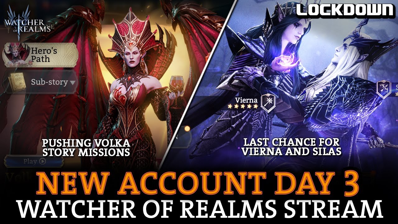 3TP Day 3! Final Silas/Vierna Summons + Volka Missions - WOR Live Stream - Watcher of Realms ...