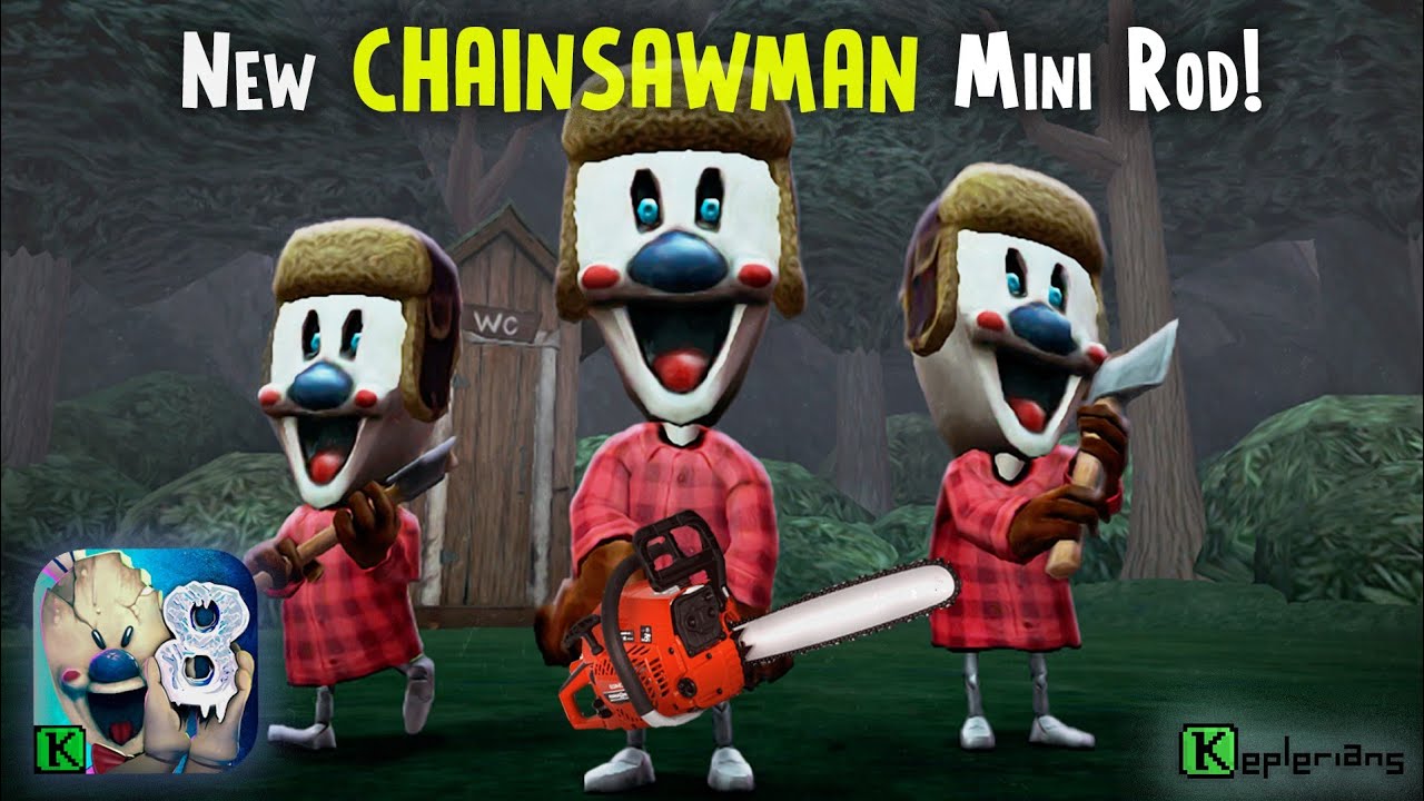 Lumberjack MINI ROD or the new deadly CHAINSAWMAN???🪚😱 (Ice Scream 8's ...