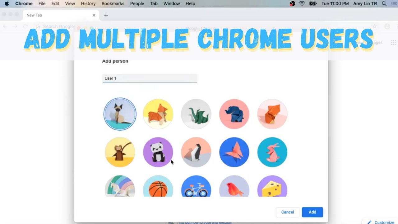 How to add a Chrome user/profile on a Mac (Works on Windows too) - Step ...