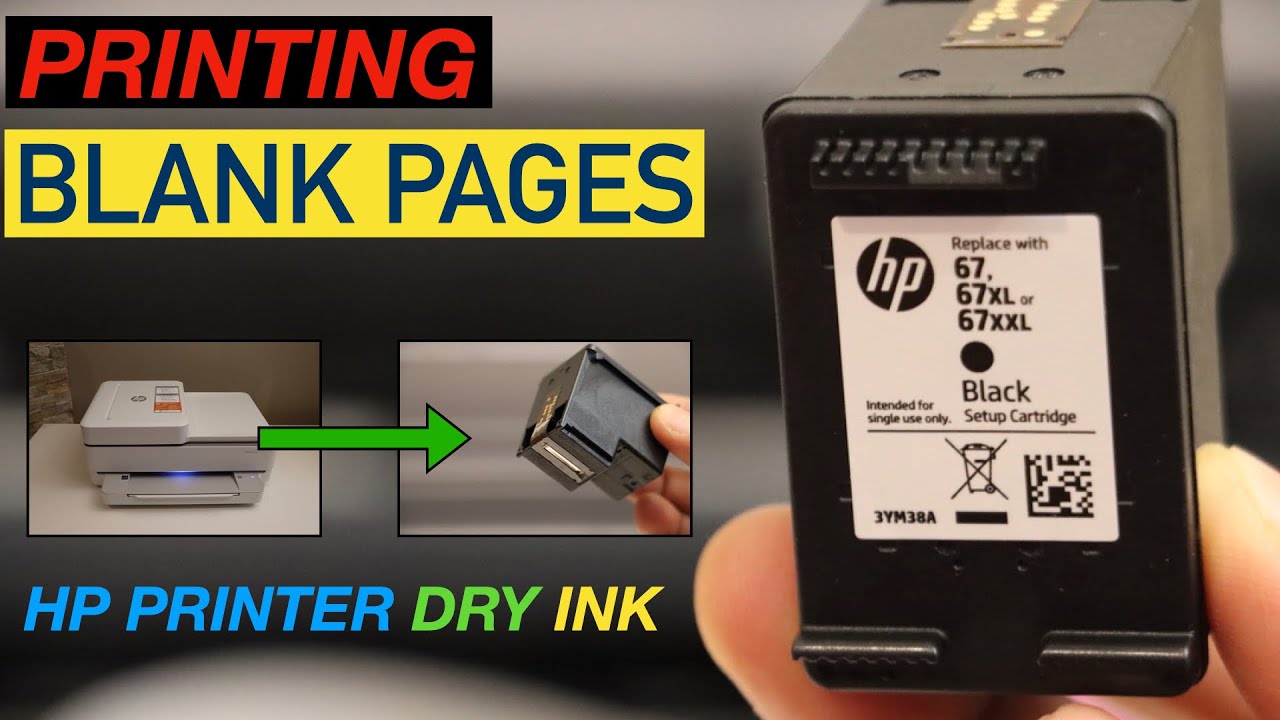 HP Printer Printing Blank Pages How To Fix Dry Clogged Ink Cartridge