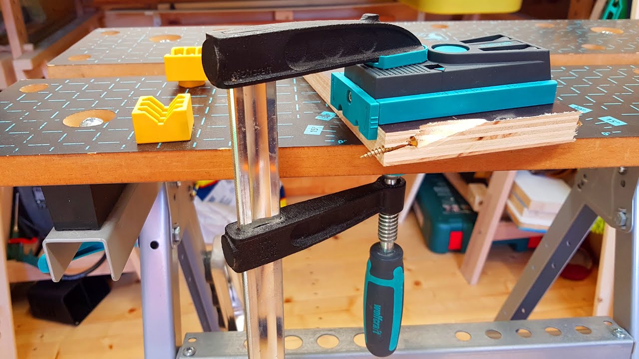 Test imbinari ascunse lemn Wolfcraft Undercover Jig 4642000 - YouTube