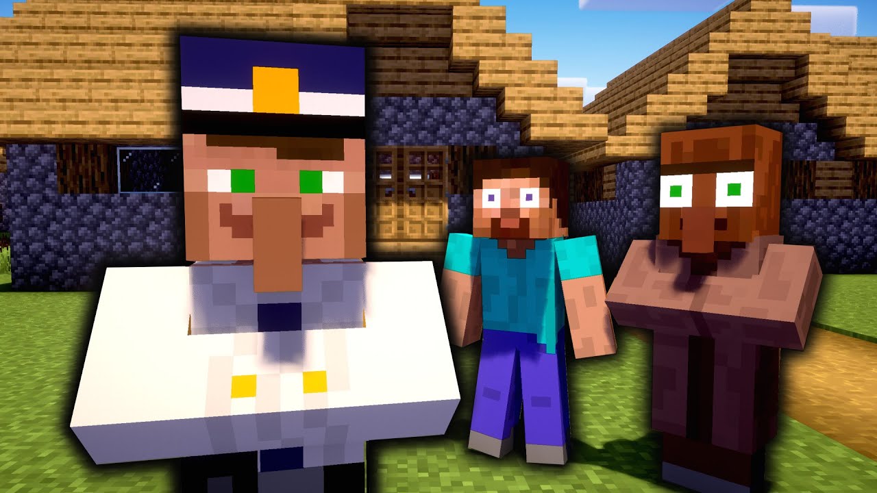Villager Cop in Action in Minecraft - YouTube