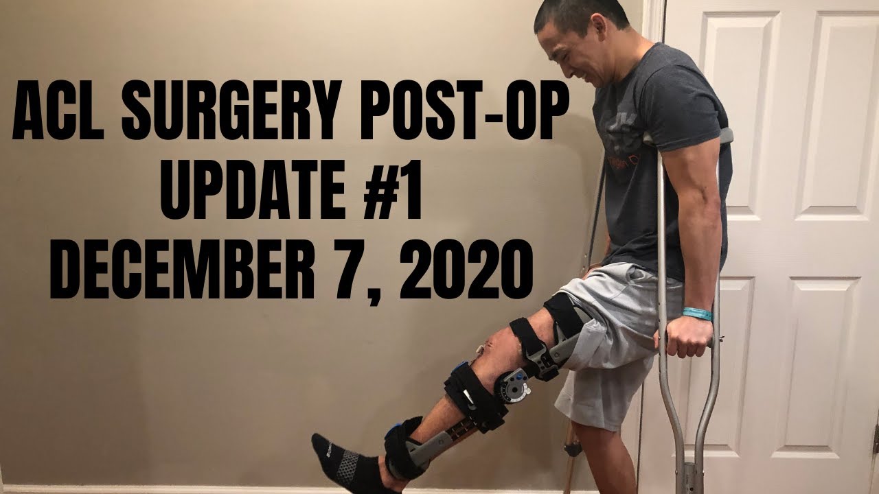 ACL Surgery Post-Op Update Number 1 - NO MORE PAIN MEDS! - YouTube