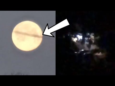 Strange black line on moon surface and strange thing flying in Las ...