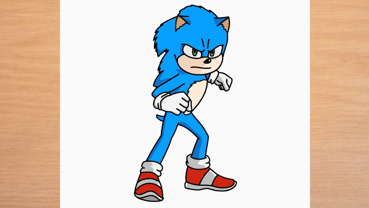 How to draw Sonic | Sonic the Hedgehog 3 movie - YouTube